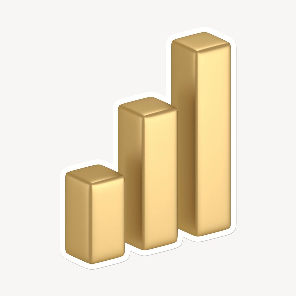 Bar charts, 3D white border | Free Photo - rawpixel