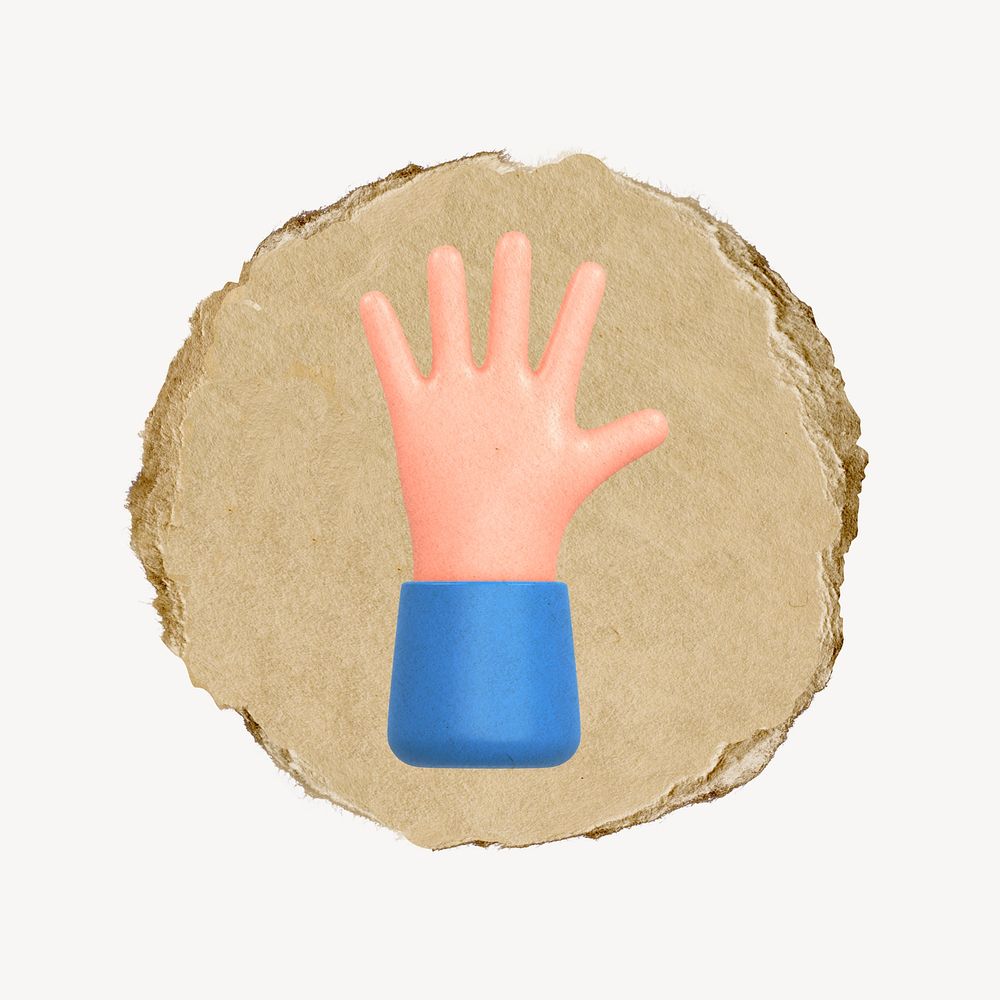 Hand, palm, 3D ripped paper | Free Photo - rawpixel