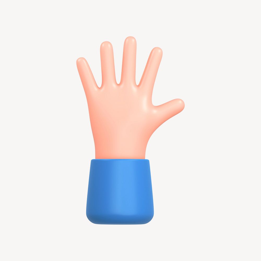 Hand icon, 3D rendering illustration | Free Photo Illustration - rawpixel