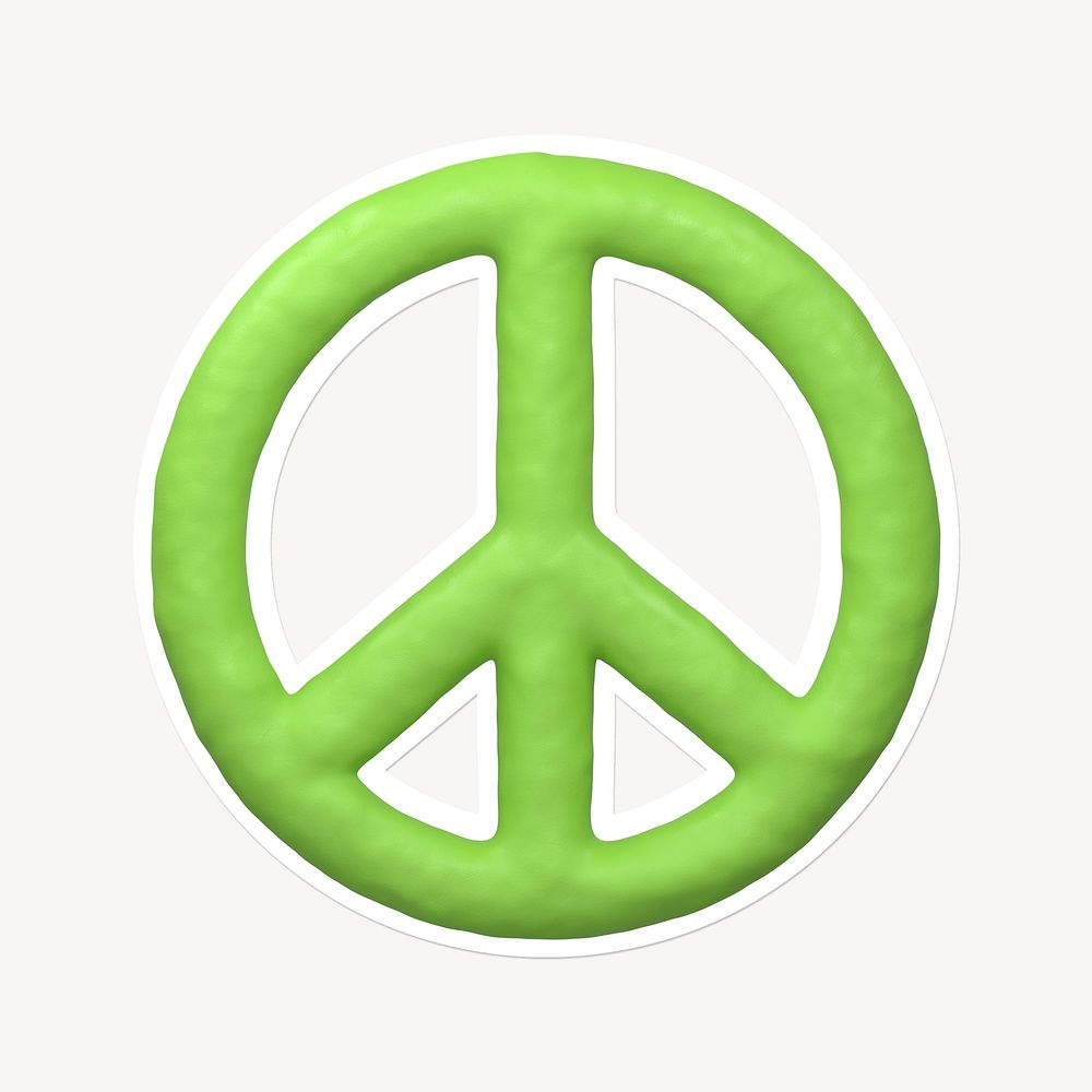 Peace symbol, 3D clay texture | Free Photo - rawpixel