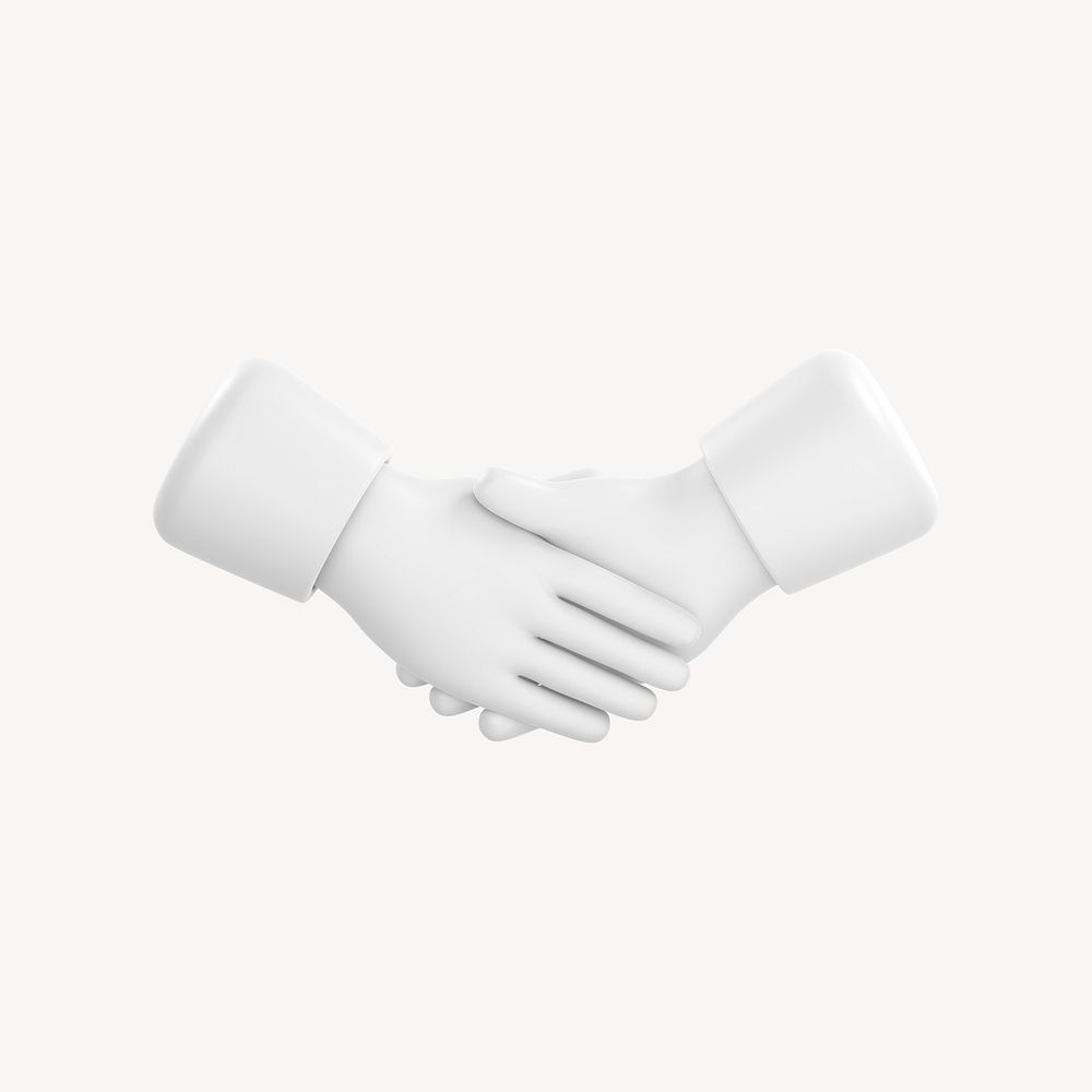 Business handshake icon, 3D minimal | Free Photo Illustration - rawpixel