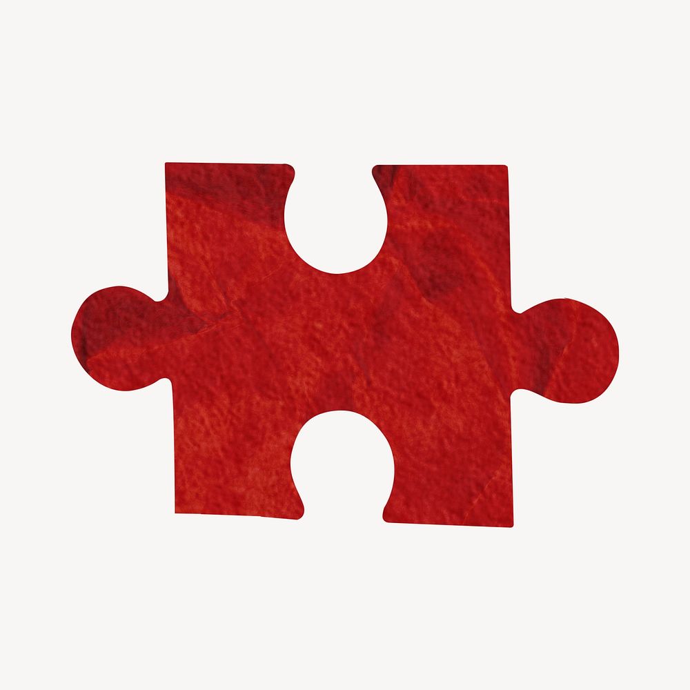 Red jigsaw puzzle collage element | Free Photo - rawpixel