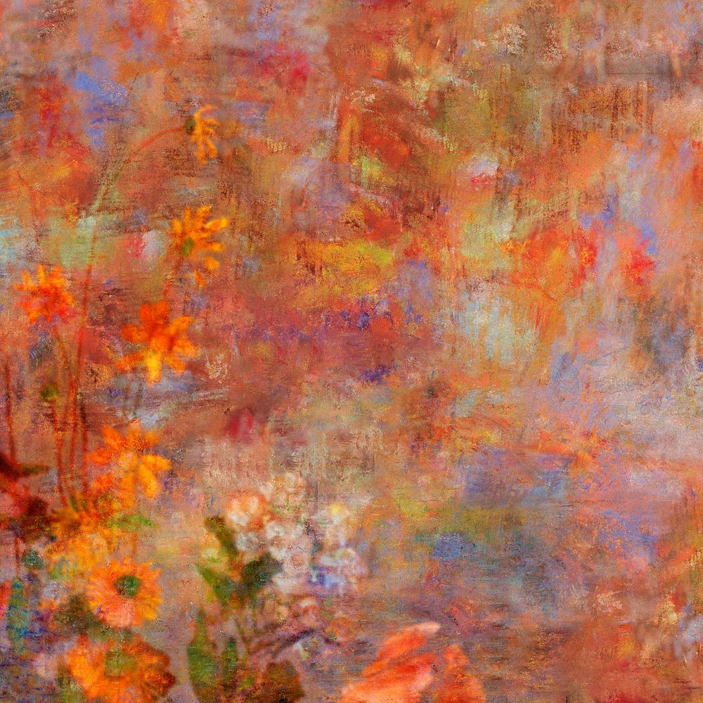 Floral finger painting textured wall | Premium Photo - rawpixel