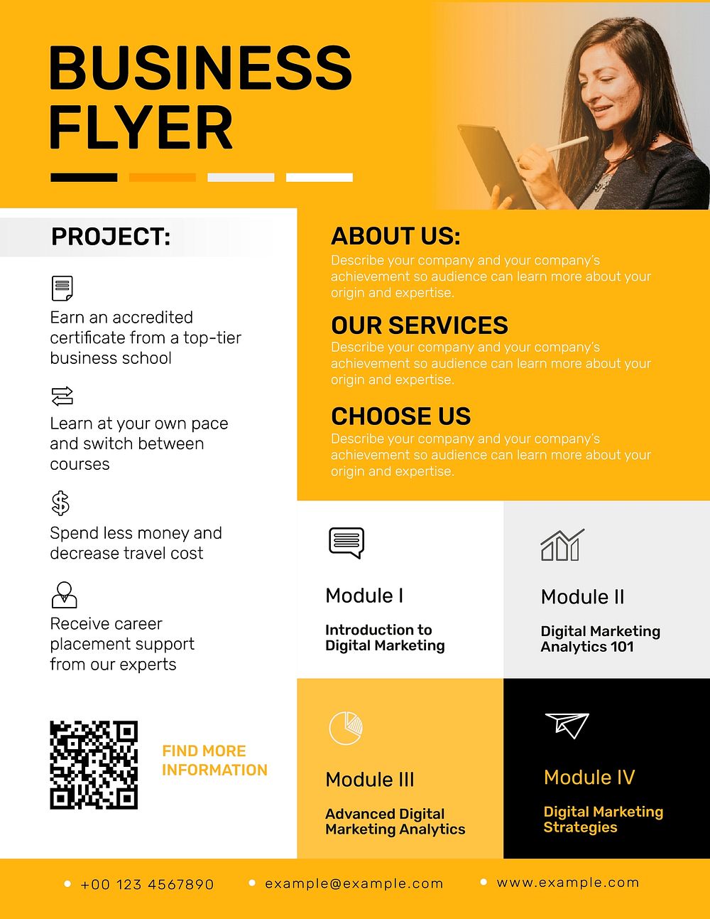 Editable business flyer template vector | Premium Vector Template ...