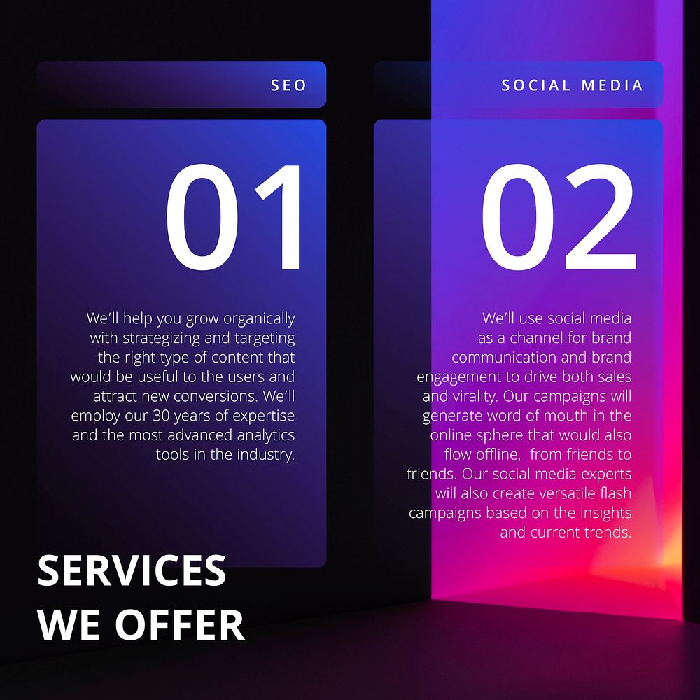 Neon infographic Instagram post template | Premium Vector Template ...