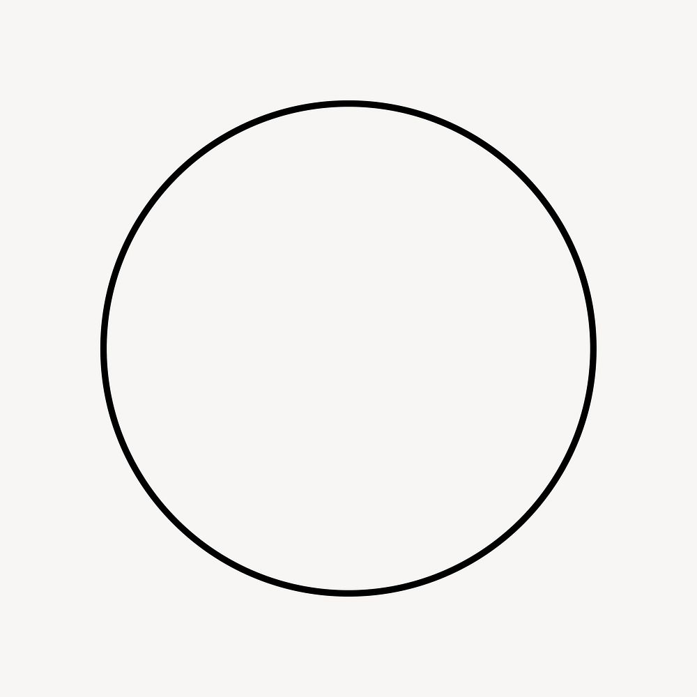 Minimal circle frame, line art | Free Photo - rawpixel