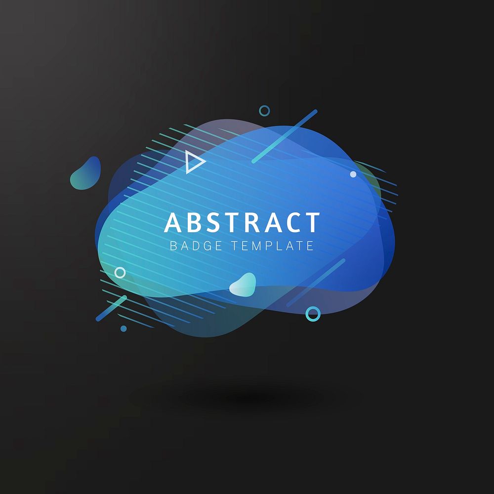 Blue abstract oval badge vector | Premium Vector - rawpixel