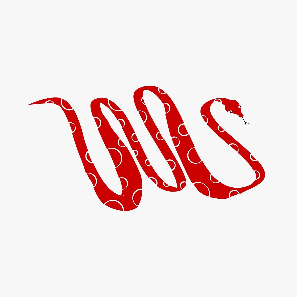 Traditional Chinese snake red cute | Free Photo Illustration - rawpixel