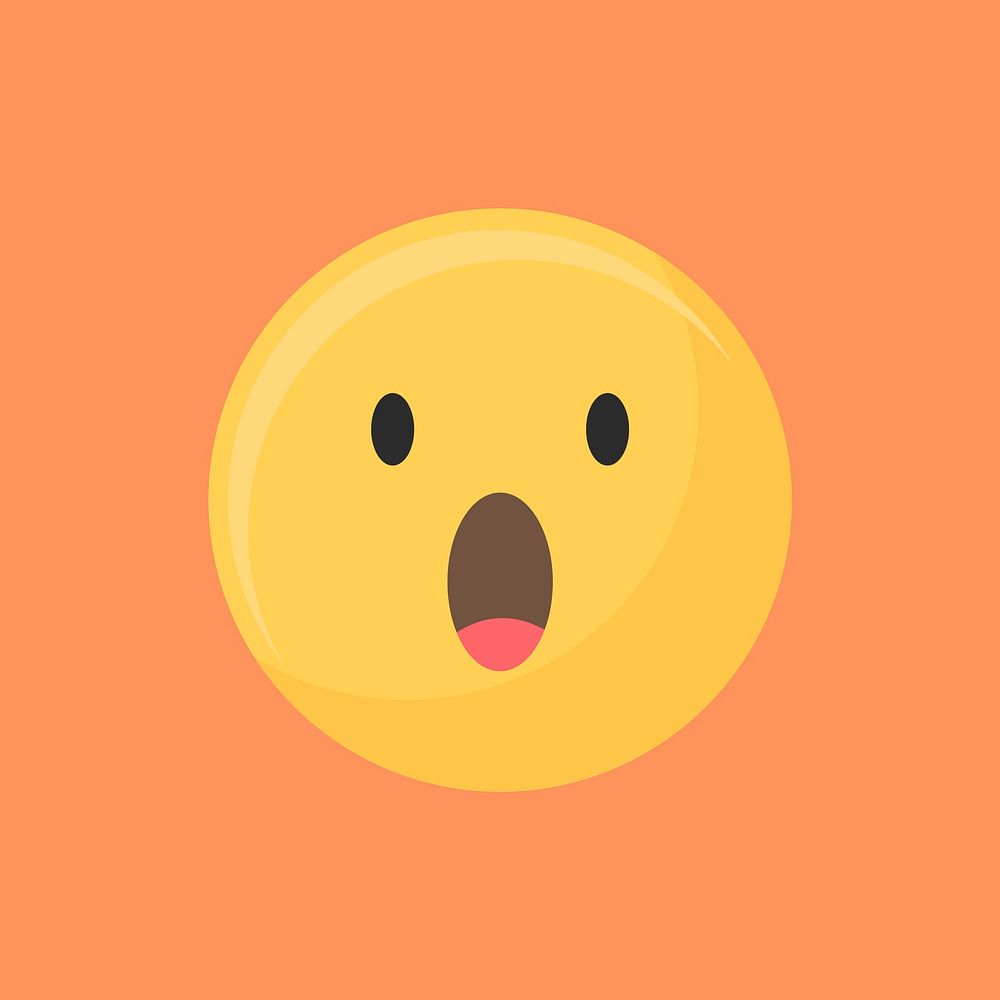Wow face emoticon symbol vector | Premium Vector - rawpixel