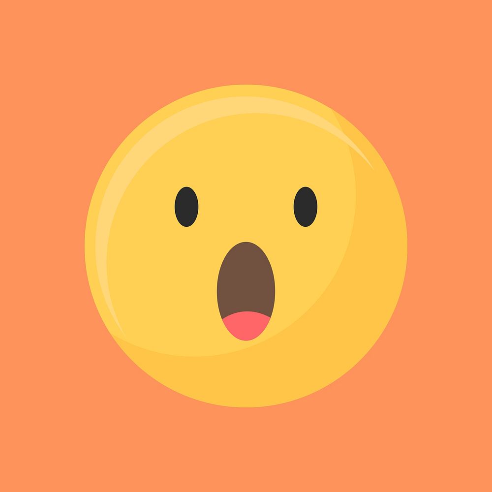 Wow face emoticon symbol vector | Premium PSD - rawpixel