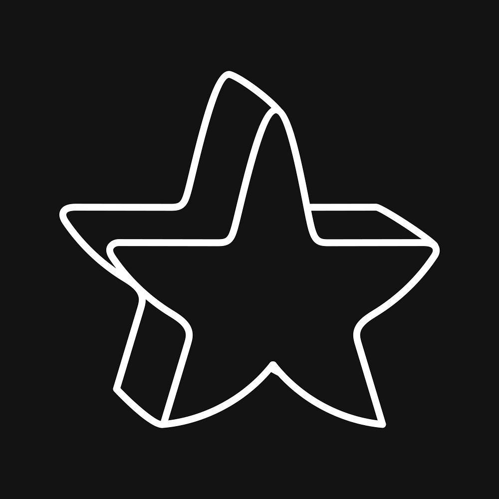 Hand drawn white star vector | Premium Vector - rawpixel