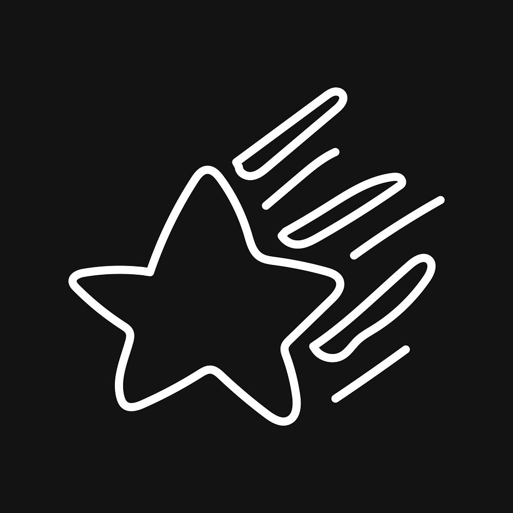 Hand drawn white star vector | Free Vector - rawpixel