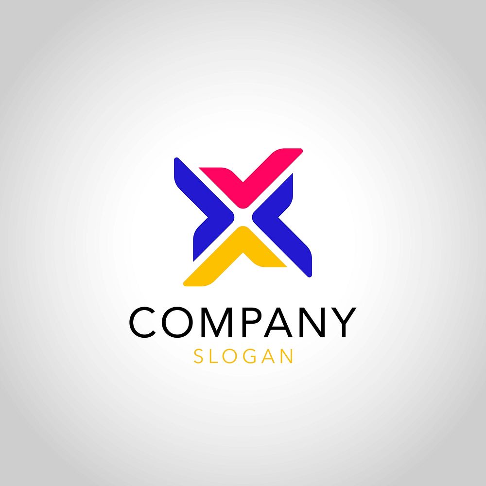 Colorful company logo design vector | Premium Vector - rawpixel