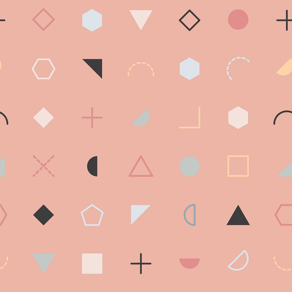 Pink Memphis pattern wallpaper vector | Premium Vector - rawpixel
