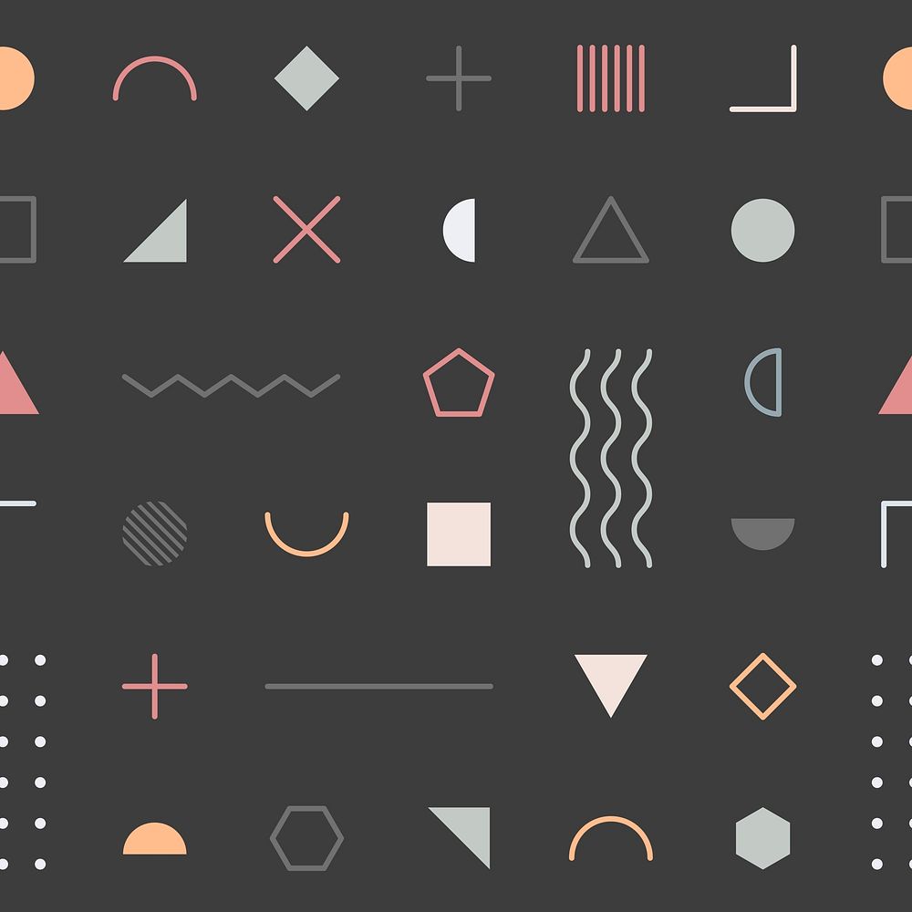 Black Memphis pattern wallpaper vector | Premium Vector - rawpixel