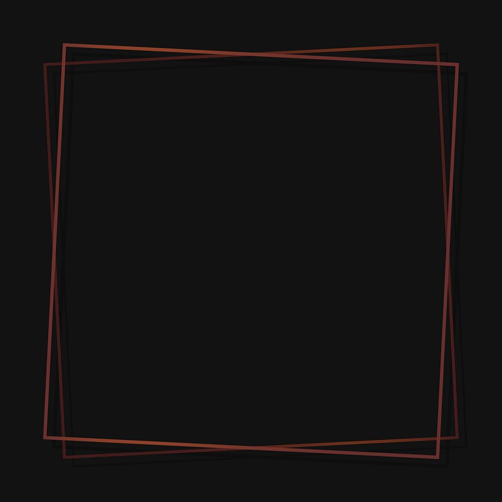 Square bronze frame black background | Premium Vector - rawpixel