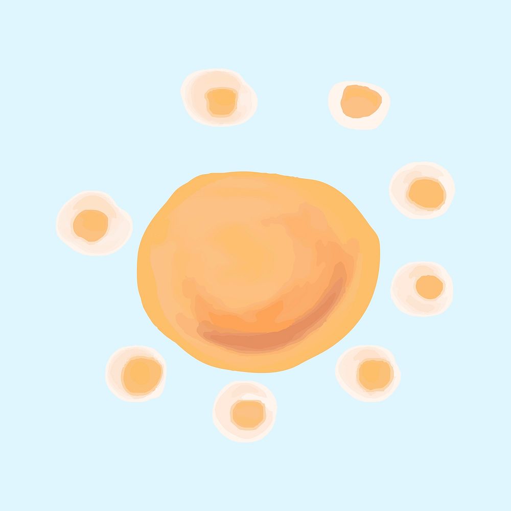 Hand drawn sun element illustration | Free PSD - rawpixel