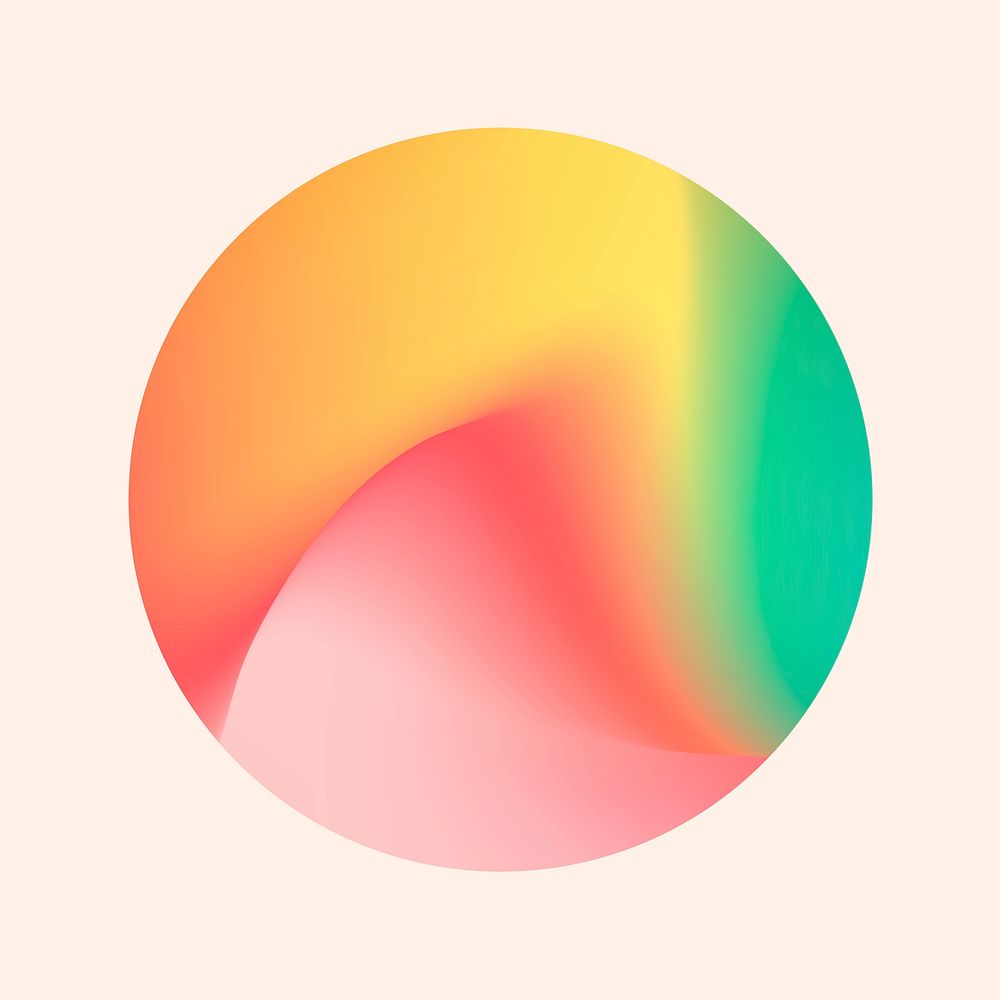 Colorful round gradient element | Premium PSD - rawpixel