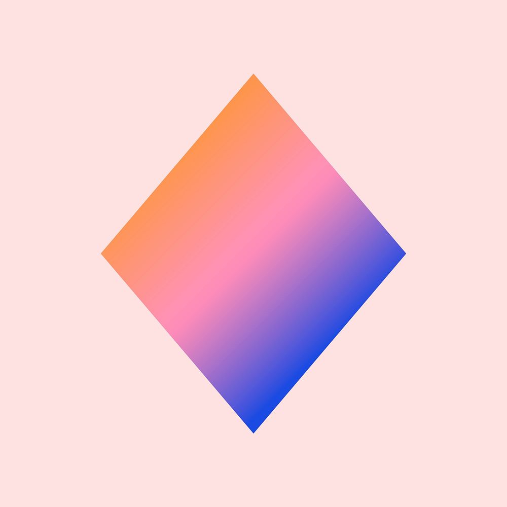 Gradient rhombus geometric shape vector | Premium Vector - rawpixel