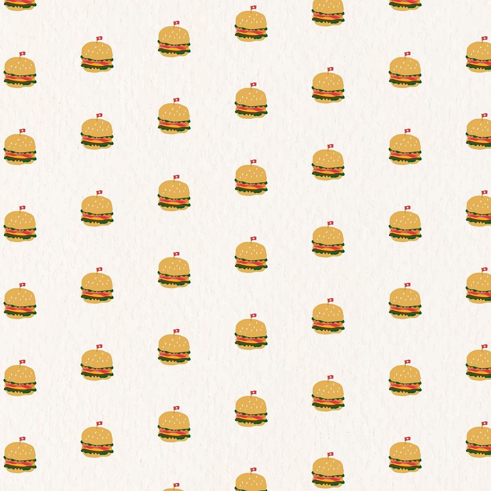 Cute hand drawn burger pattern | Free Photo - rawpixel