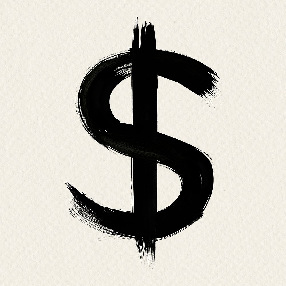 Dollar sign grunge hand drawn | Premium PSD - rawpixel