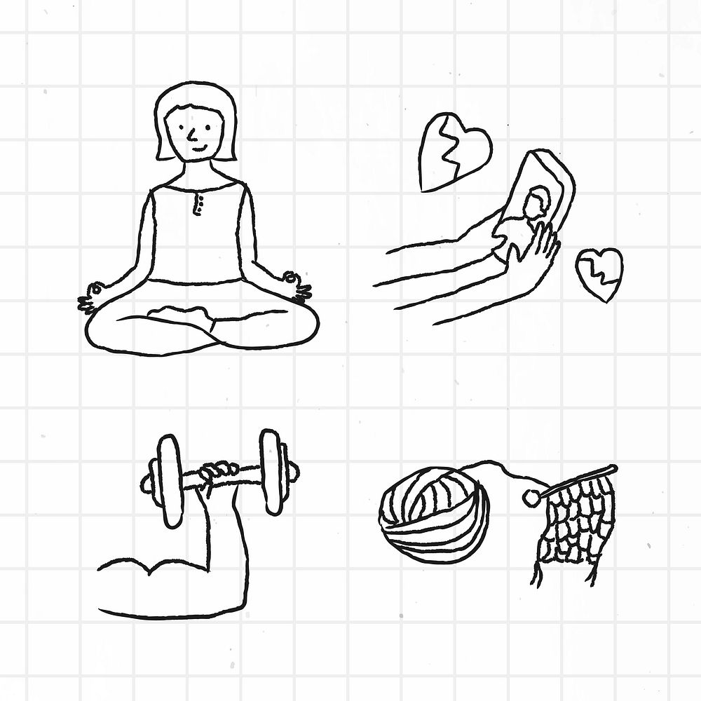 Activities home doodle style vector | Premium Vector - rawpixel