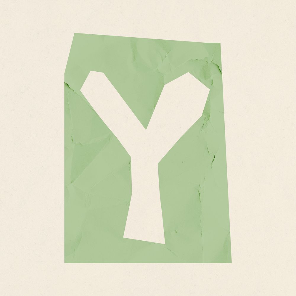 Y letter paper cut alphabet | Premium PSD - rawpixel