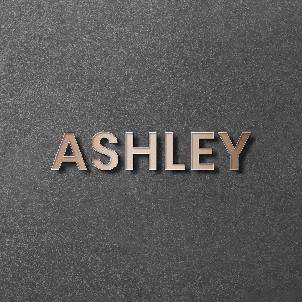 Ashley typography gold design element | Premium Vector - rawpixel