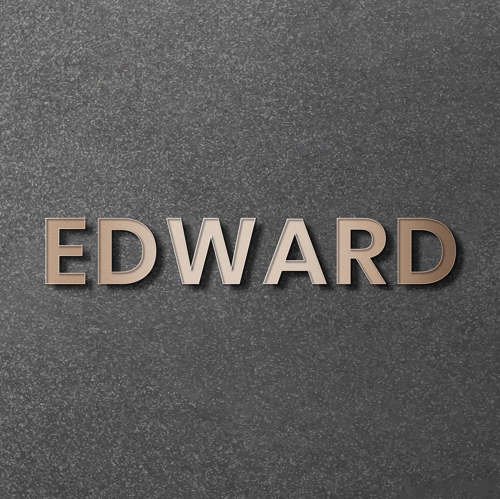 Edward typography gold design element | Premium Vector - rawpixel
