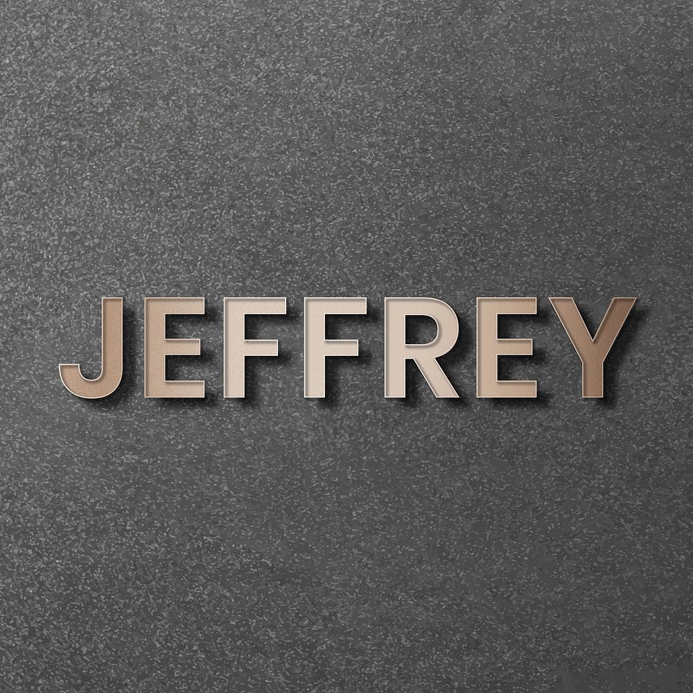 Jeffrey typography gold design element | Premium Vector - rawpixel