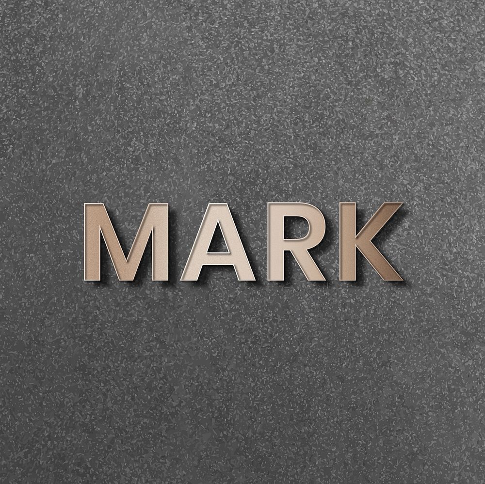 Mark typography in gold design | Free Vector - rawpixel