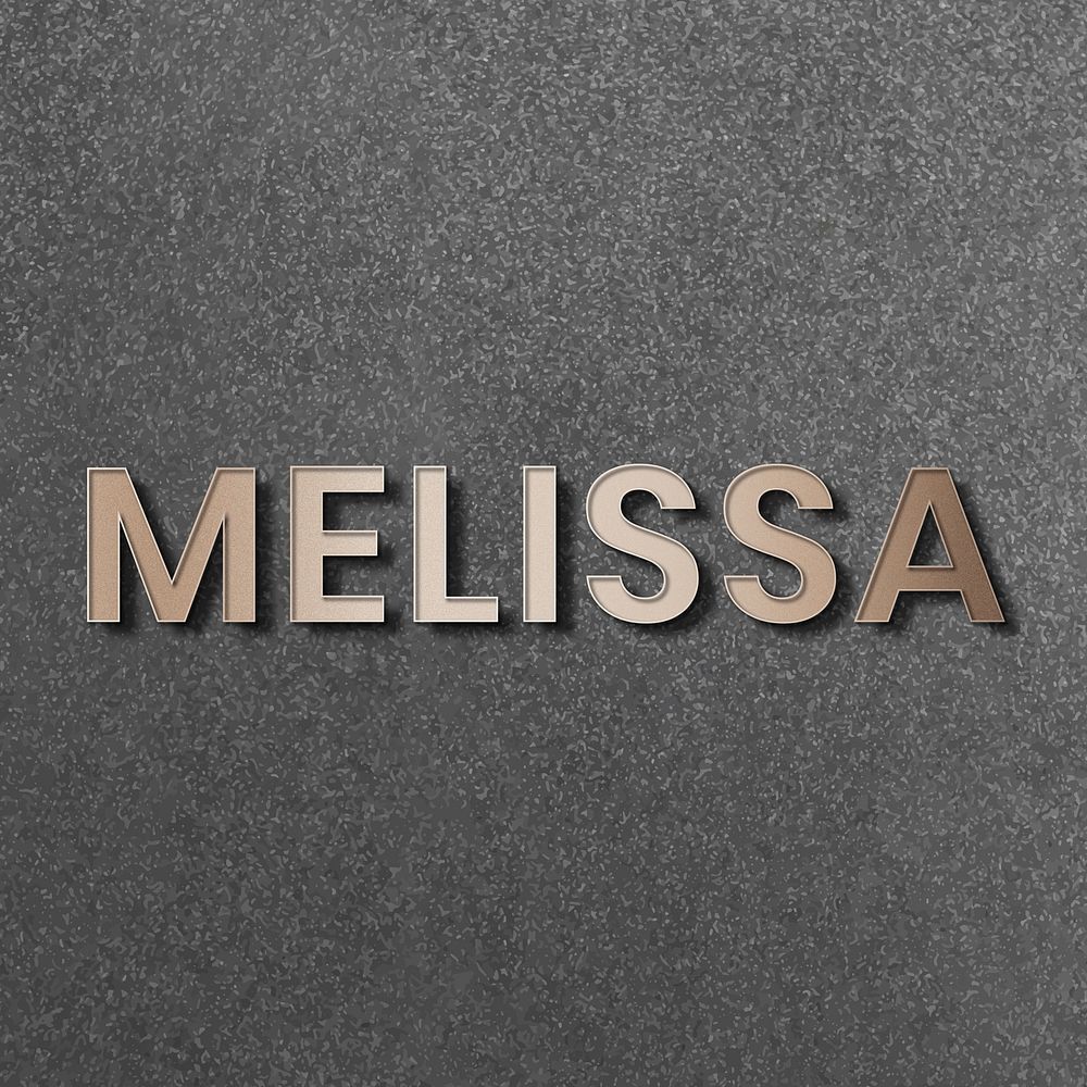 Melissa typography gold design element | Premium Vector - rawpixel