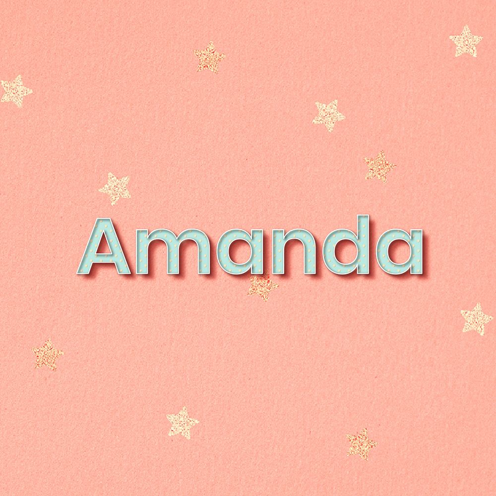 Amanda lettering word art typography | Premium Vector - rawpixel