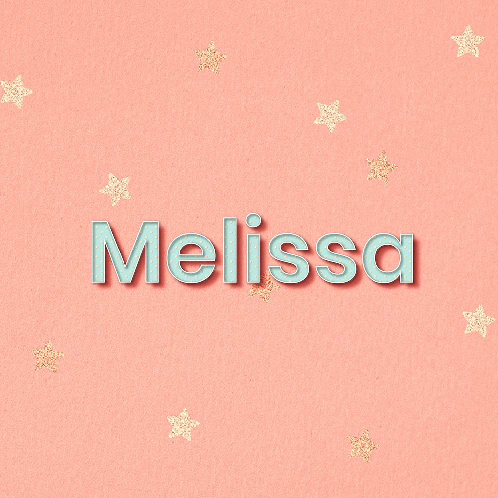 Melissa word art pastel typography | Premium Vector - rawpixel