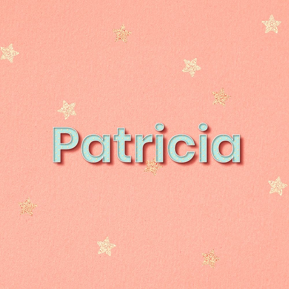 Patricia word art pastel typography | Premium Vector - rawpixel