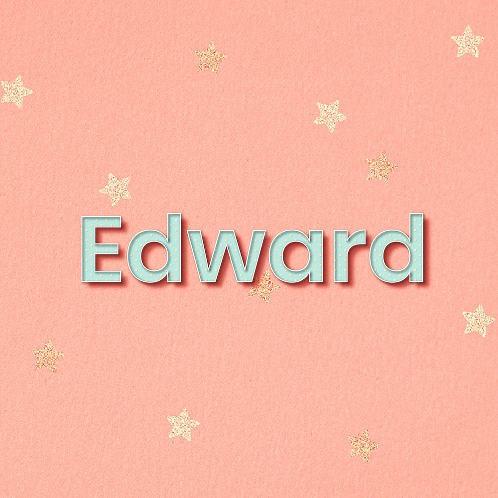 Edward male name typography vector | Premium Vector - rawpixel