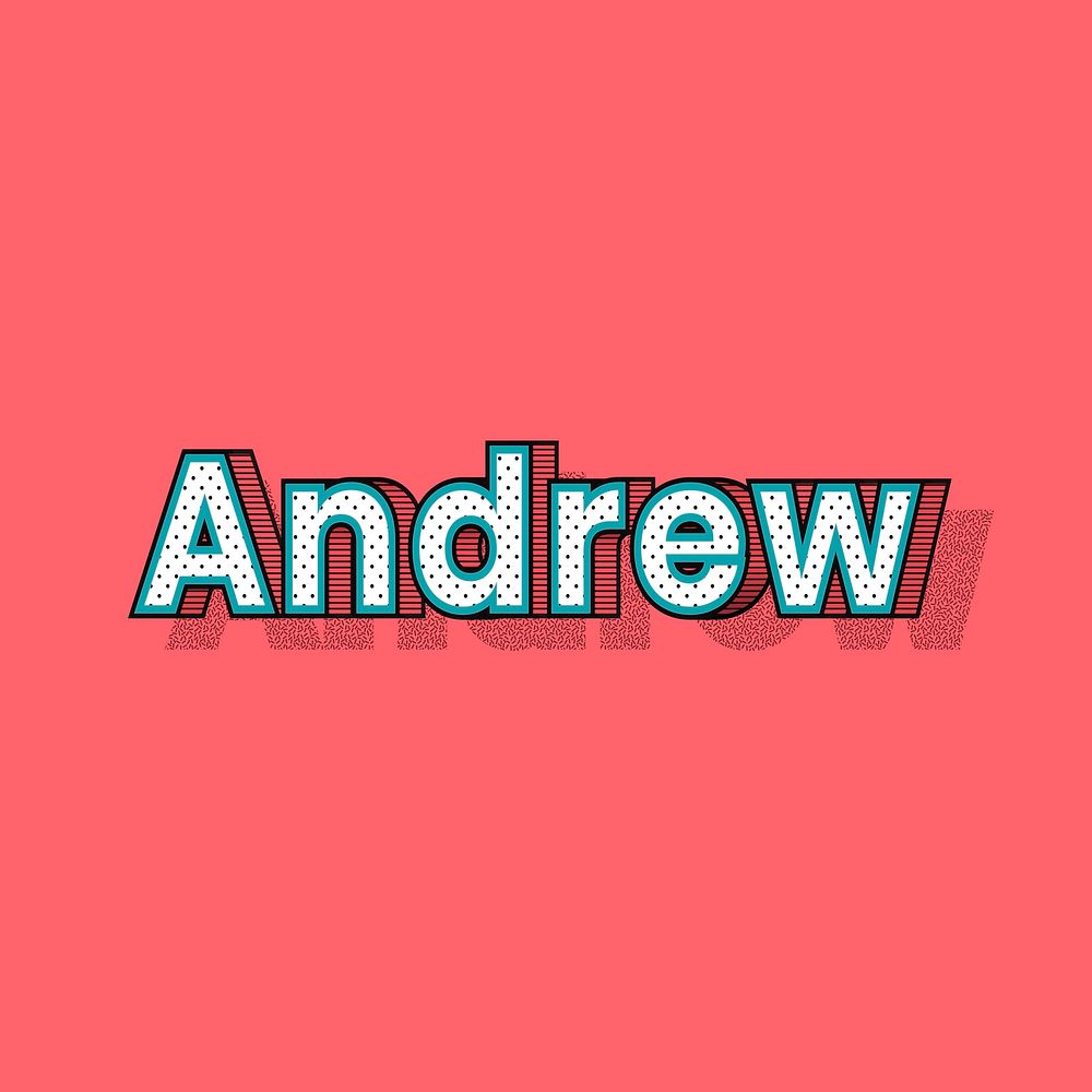 Andrew name halftone vector word | Free Photo - rawpixel