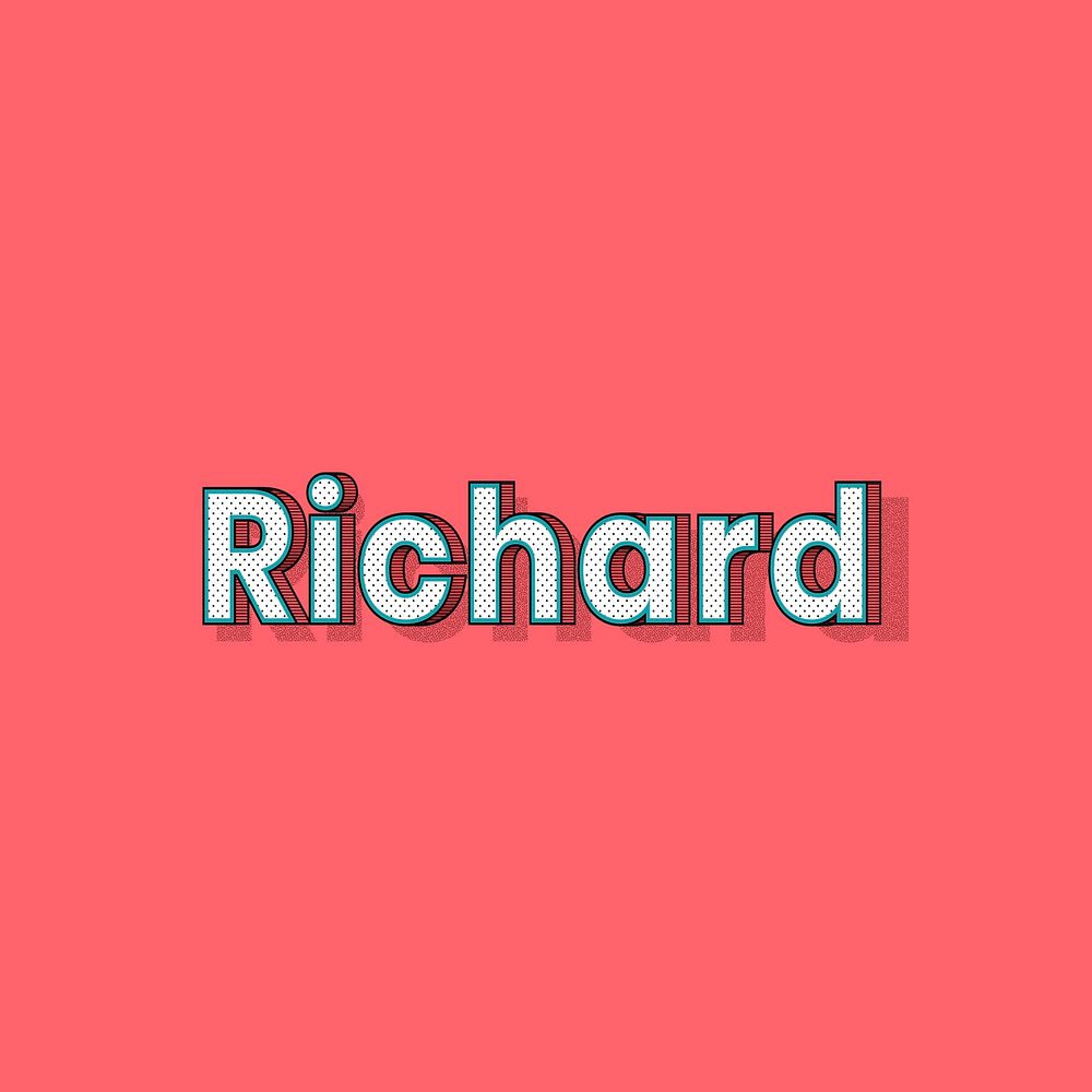 Richard name halftone vector word | Free Photo - rawpixel