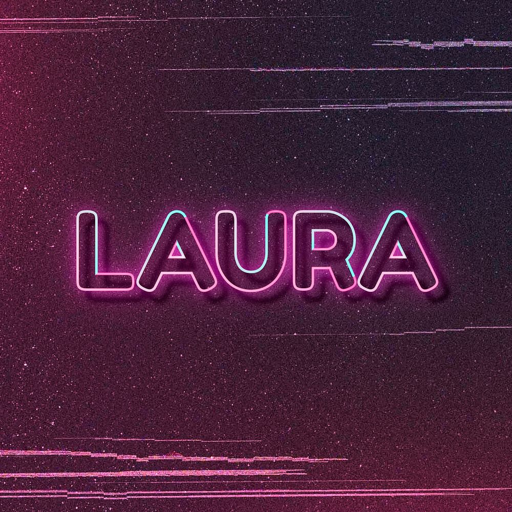 Laura neon name block letter | Free Photo - rawpixel