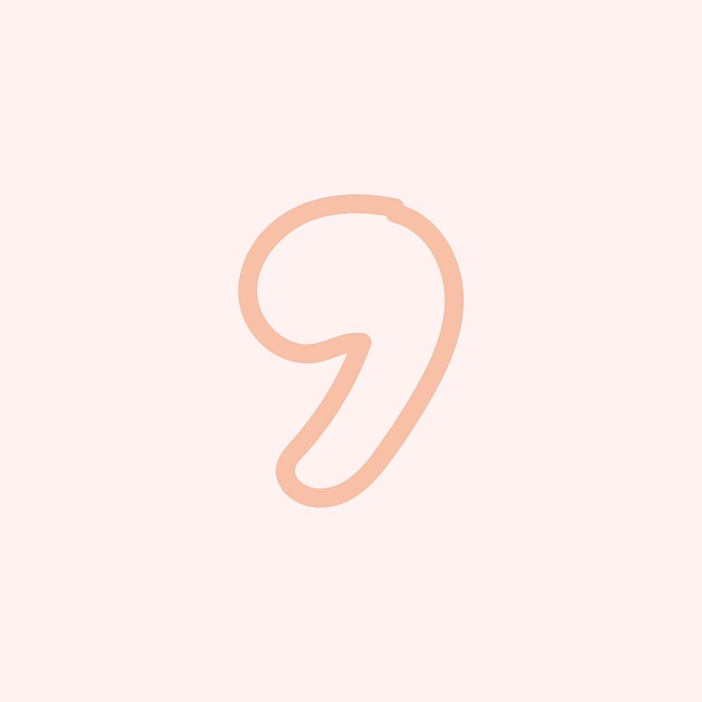 Pastel comma symbol vector doodle | Premium Vector - rawpixel