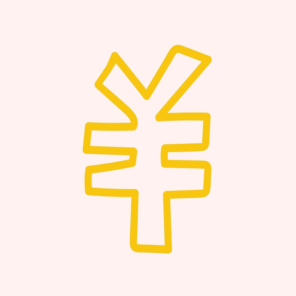 Pastel currency yen symbol vector | Premium Vector - rawpixel