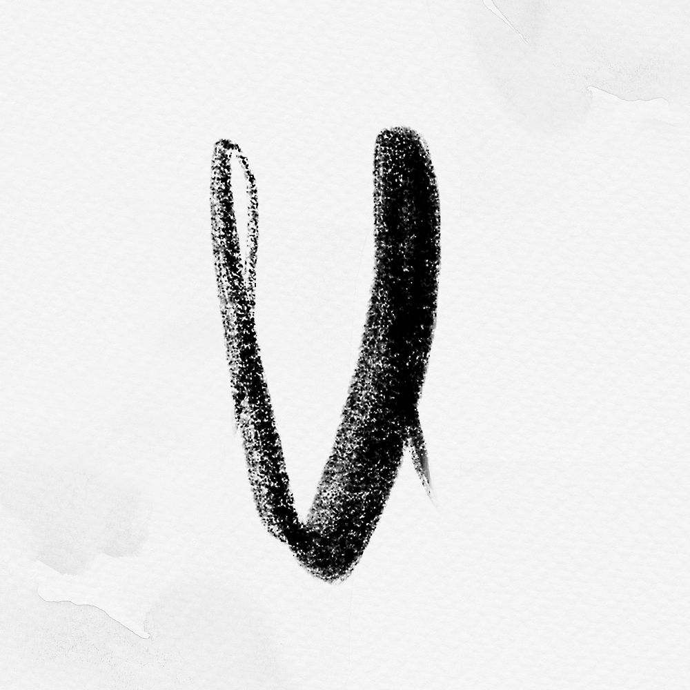 Letter v cursive hand drawn | Free Photo - rawpixel