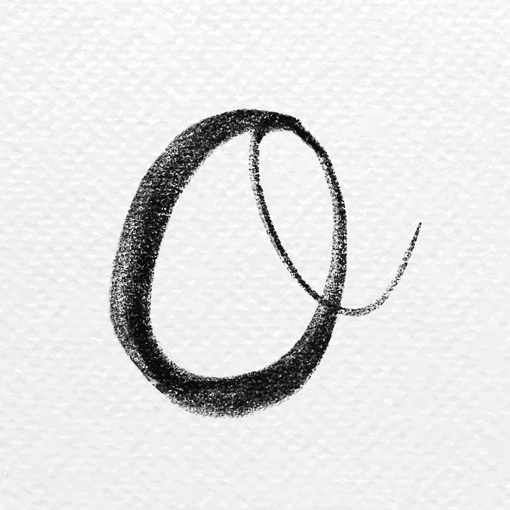 Cursive letter o vector lowercase | Premium Vector - rawpixel