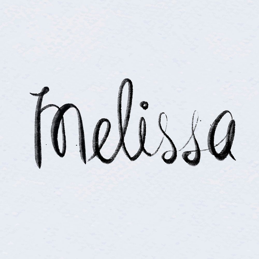 Hand drawn Melissa font vector | Premium Vector - rawpixel