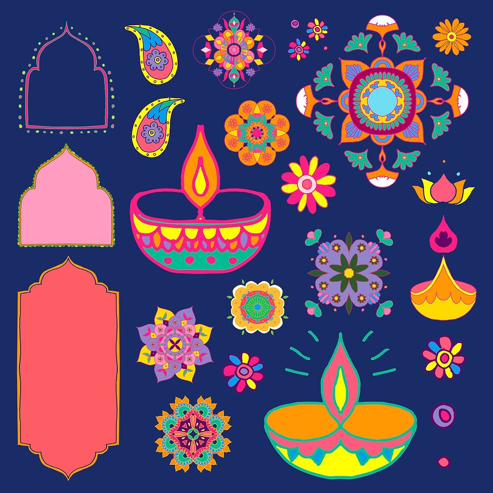 Diwali Indian rangoli element psd | Premium PSD - rawpixel