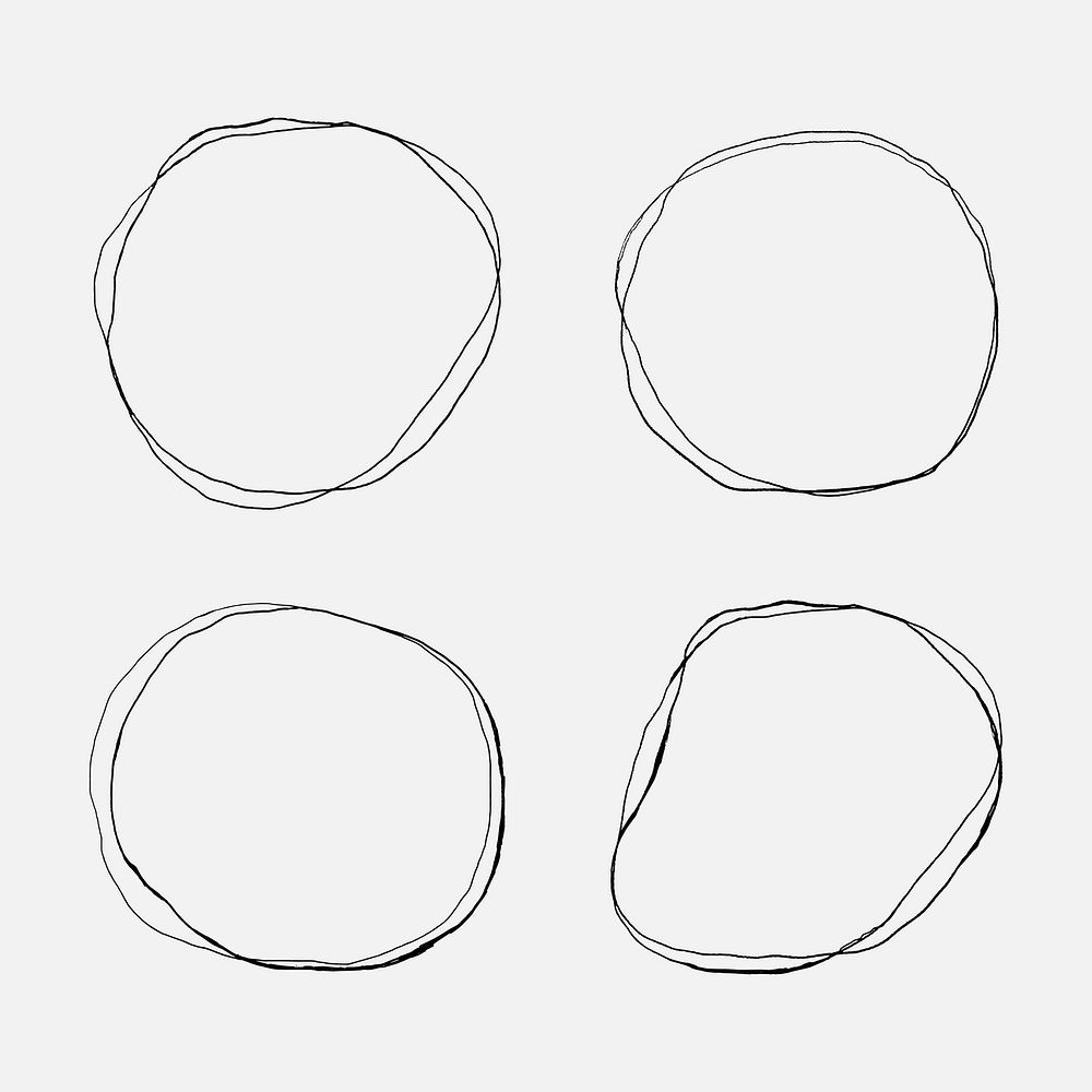 Circle line frame psd pencil | Premium PSD - rawpixel