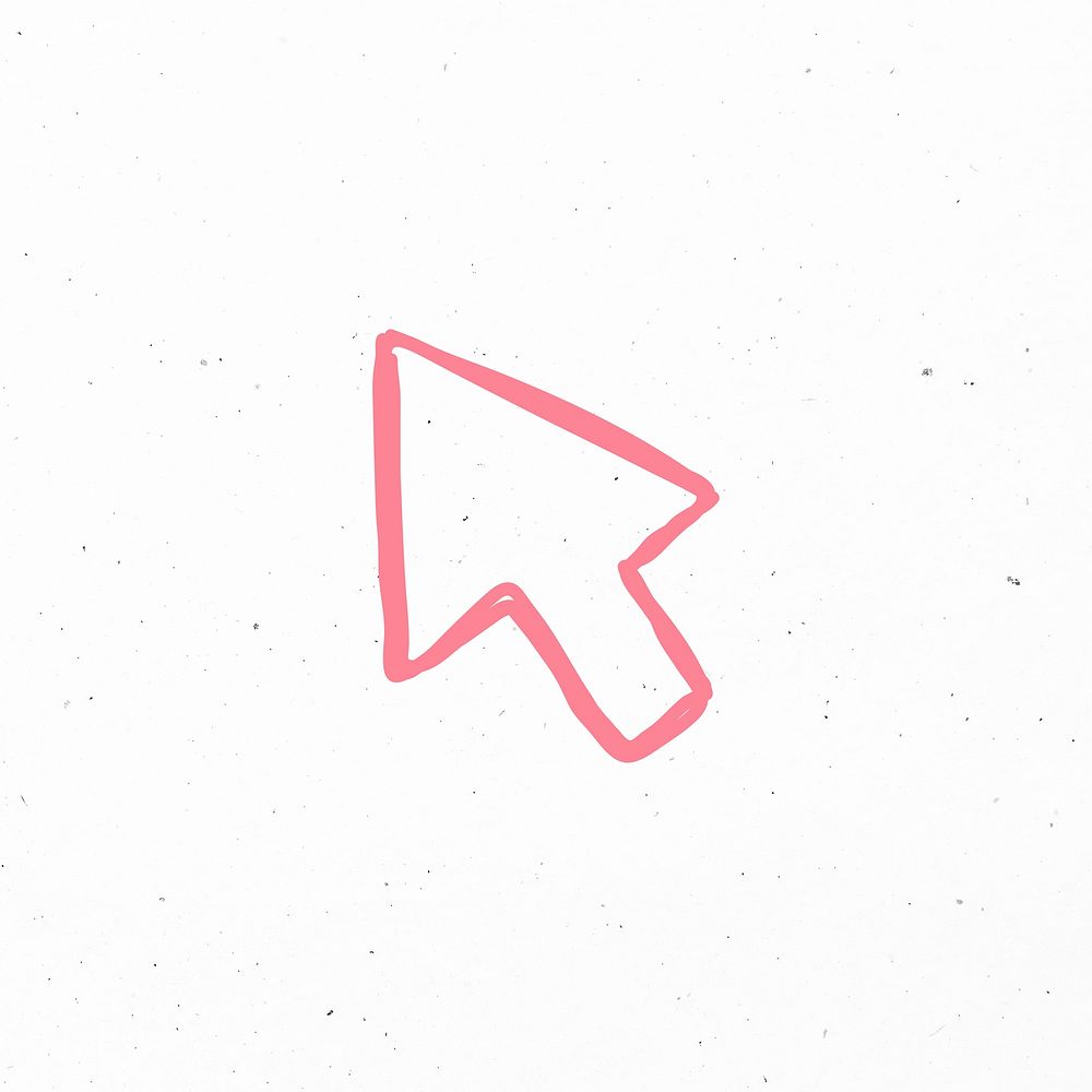 Cursor pink business doodle icon | Premium PSD - rawpixel