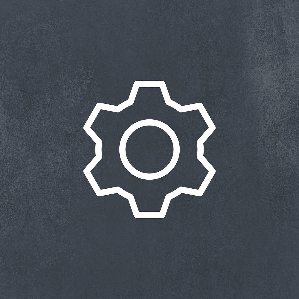 White gear icon vector user | Premium Vector - rawpixel