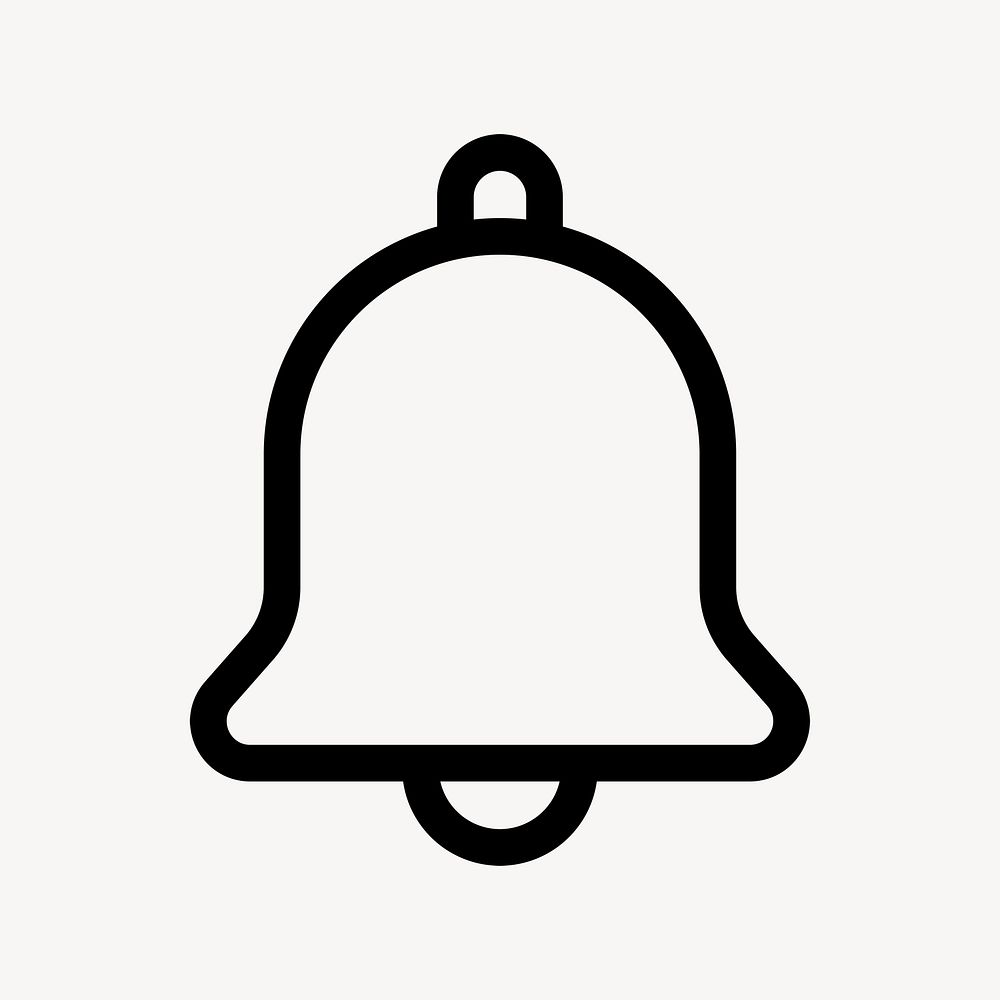 Bell outlined icon psd for social | Free PSD - rawpixel