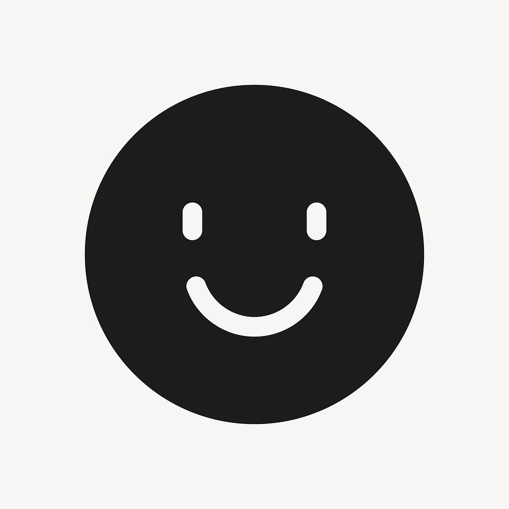 Smile filled icon vector black | Free Icons - rawpixel
